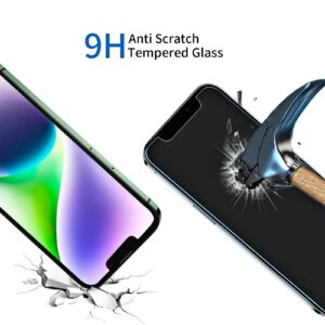 QUESPLE Matte Glass Screen Protector for iPhone 13 Pro Max/14 Plus 6.7 inch, Anti-Glare Tempered Glass Film, Easy Installation Case Friendly