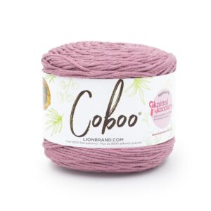 lion brand yarn coboo yarn, 1 pack, plume