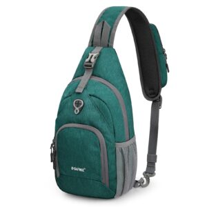 g4free rfid sling bag crossbody sling backpack small chest shoulder backpack men women hiking outdoor(green)