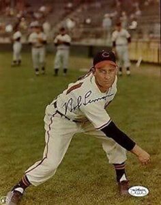 bob lemon signed jsa cert sticker 8x10 photo autograph authentic - autographed mlb photos