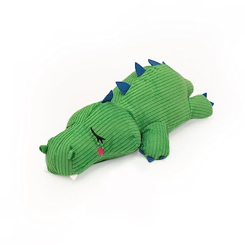 ZippyPaws Snooziez with Shhhqueaker - Alligator Dog Toy with Silent Squeakers, Quiet Puppy Toys for Boy and Girl Dogs, Small Plush Dog Gifts