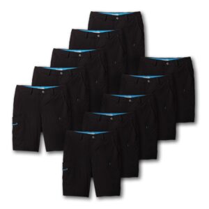 luly yang dsp men's performance stretch shorts, l (pack of 10) black