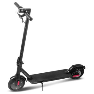 electric scooter for adults and kids quick folding ipx5 15.5 mph max speed 28 miles long-range battery with 350w motor e-scooter for commuter (black)