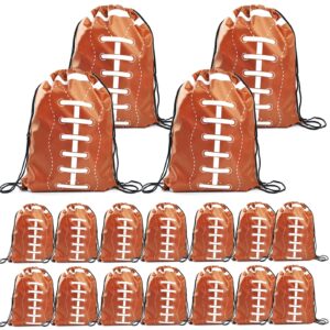 18 pieces football drawstring bag, football drawstring backpacks party favors cinchs football goodie bags for gym party favors bags