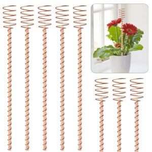 8 pack 13.5" electroculture plant stakes, long copper garden stakes, electroculture copper coil antennas for growing garden, high-yield, eco-friendly