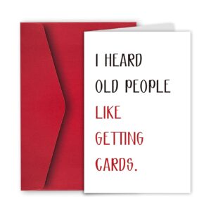 ulbeelol rude birthday card, funny birthday card for bestie, sarcastic birthday card for him, friend birthday card, i heard old people like getting cards