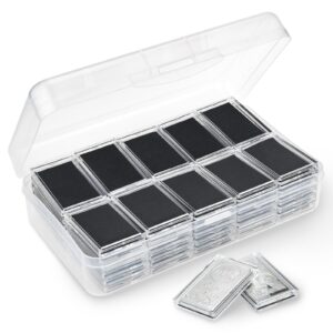 yncotte silver bar case, 1 oz silver bar holder silver bar storage capsule for 1 oz silver bar(60 pcs)