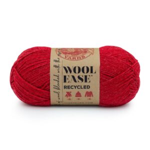 lion brand yarn wool-ease recycled yarn, 1 pack, red