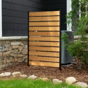 enclo privacy screens ec18022 5ft h x 3.2ft w concord wood outdoor privacy fence screen, perfect to hide trash cans (1-panel)