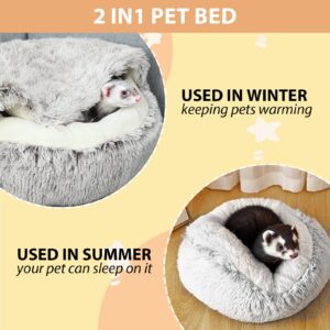 Ferret Bed Cave and Hideouts | Ferret Hammock for Cage | Ferret Hideaway Bed Accessories | for Small Pet Cushion Long Plush Soft Washable for Ferret & Small Animals