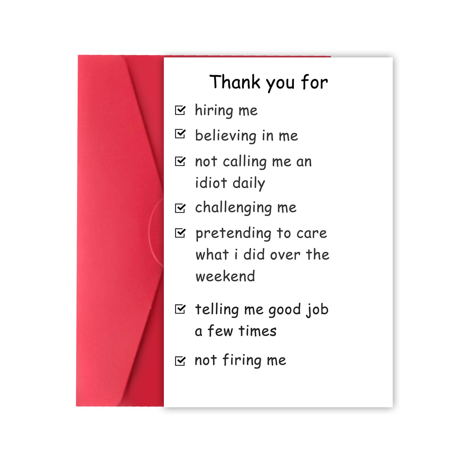 XXDJLP Cute Thank You Card for Boss Coworker, Happy Boss’s Day Card from Employee Staff, Funny Boss Day Card for Boss Leader, Bosses Day Gift for Men Women, Perfect Boss Day Card for Boss,