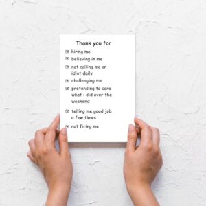 XXDJLP Cute Thank You Card for Boss Coworker, Happy Boss’s Day Card from Employee Staff, Funny Boss Day Card for Boss Leader, Bosses Day Gift for Men Women, Perfect Boss Day Card for Boss,