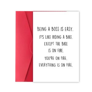 xxdjlp funny bosses day card from employee, happy boss day card from staff, boss gifts ideas for men women, humorous boss's day for boss manager coworker, boss appreciation gifts