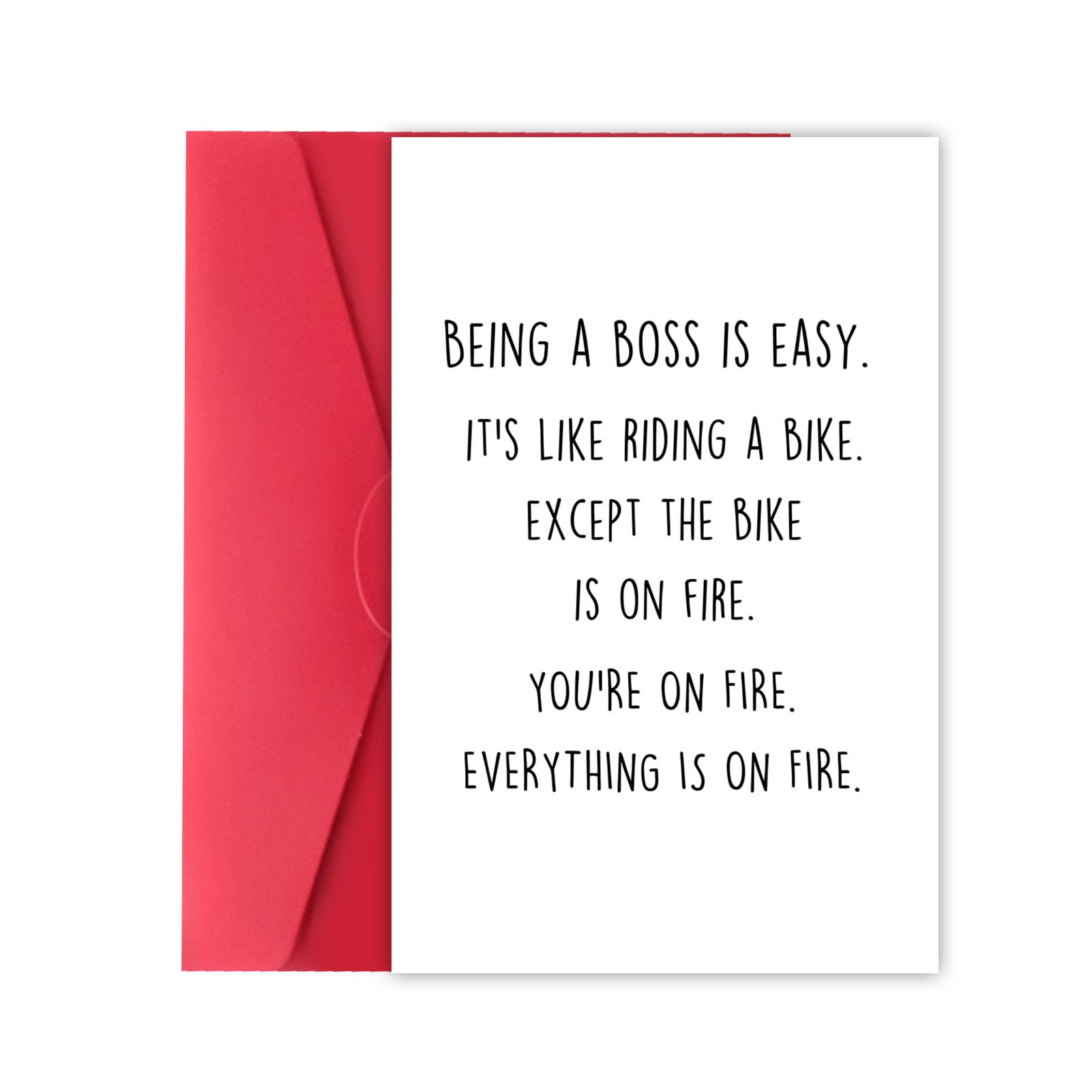 XXDJLP Funny Bosses Day Card from Employee, Happy Boss Day Card from Staff, Boss Gifts Ideas for Men Women, Humorous Boss's Day for Boss Manager Coworker, Boss Appreciation Gifts