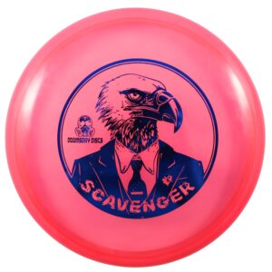 doomsday discs scavenger all-purpose midrange | premium plastic disc golf disc for all players (pink)