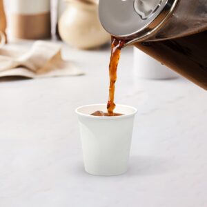 Dealusy 100 Count Paper Cups 6 oz, Leak-Free Food Safe 6oz Cups, Paper Coffee Cups, Hot Cups, Disposable Small Paper Cups