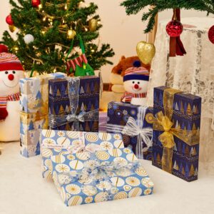 SUNCOLOR 12 Pack 14" Blue Large Christmas Gift Boxes With Lids For Clothes Presents