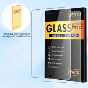 SIBEITU 2 Pack Screen Protector for iPad 6th Generation 9.7 Inch 2018 2017, HD Clear 9H Hardness Tempered Glass Film Compatible with iPad 5th/iPad Air 2/Air 1, Scratch Resistent, Touch Sensitive