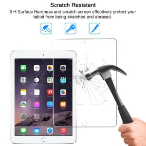 SIBEITU 2 Pack Screen Protector for iPad 6th Generation 9.7 Inch 2018 2017, HD Clear 9H Hardness Tempered Glass Film Compatible with iPad 5th/iPad Air 2/Air 1, Scratch Resistent, Touch Sensitive