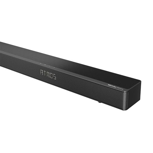 Hisense AX3125H 3.1.2Ch Sound Bar with Wireless Subwoofer, 440W, Dolby Atmos, Bluetooth 5.3, EzPlay, 4K HDMI Pass Through, Roku TV Ready, DTS:X, HDMI/AUX/ARC/Optical/USB, 7 EQ Modes