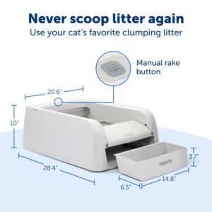 PetSafe ScoopFree Clumping Self-Cleaning Litter Box for Clumping Litter – Superior Odor Control – Never Scoop Litter Again – for Single and Multi-Cat Households