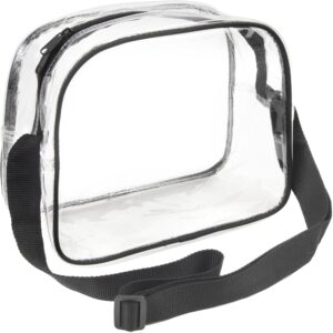 trail maker clear lunch bag with strap, zipper for kids, school, work, sports, office, picnics, stadium approved clear concert camera beach bag