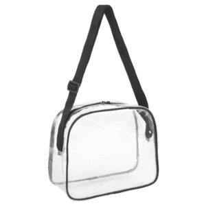 Trail maker Clear Lunch Bag with Strap, Zipper for Kids, School, Work, Sports, Office, Picnics, Stadium Approved Clear Concert Camera Beach Bag