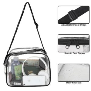 Trail maker Clear Lunch Bag with Strap, Zipper for Kids, School, Work, Sports, Office, Picnics, Stadium Approved Clear Concert Camera Beach Bag