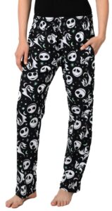 disney womens lounge pants pajama bottoms aop (jack skellington & zero, 1x)