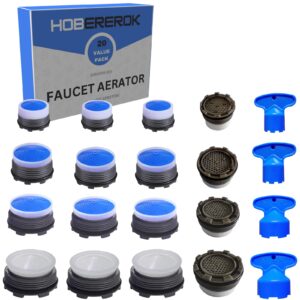 16pcs faucet aerators faucet aerator replacement faucet aerator bathroom sink with 4pcs faucet aerator removal tool aerator key, water saving sink flow restrictor set m 16.5mm 18.5mm 21.5mm 24mm