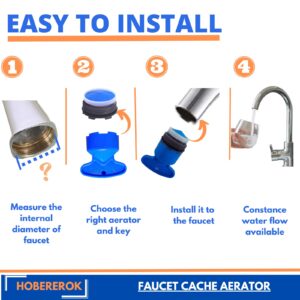 16PCS Faucet Aerators Faucet Aerator Replacement Faucet Aerator Bathroom Sink with 4PCS Faucet Aerator Removal Tool Aerator Key, Water Saving Sink Flow Restrictor Set M 16.5mm 18.5mm 21.5mm 24mm