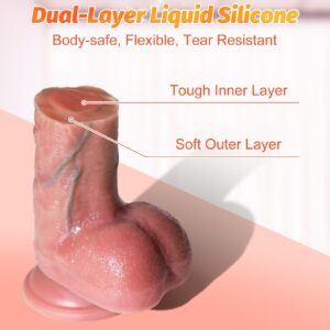 Adult Toys 9.25'' Realistic Silicone Dildos - Adult Sex Toys Lifelike Large Anal Dildos with Strong Suction Cup, Womens Sex Toys G Spot Dildos for Vaginal and Anal Play, Sex Toys for Women Couple