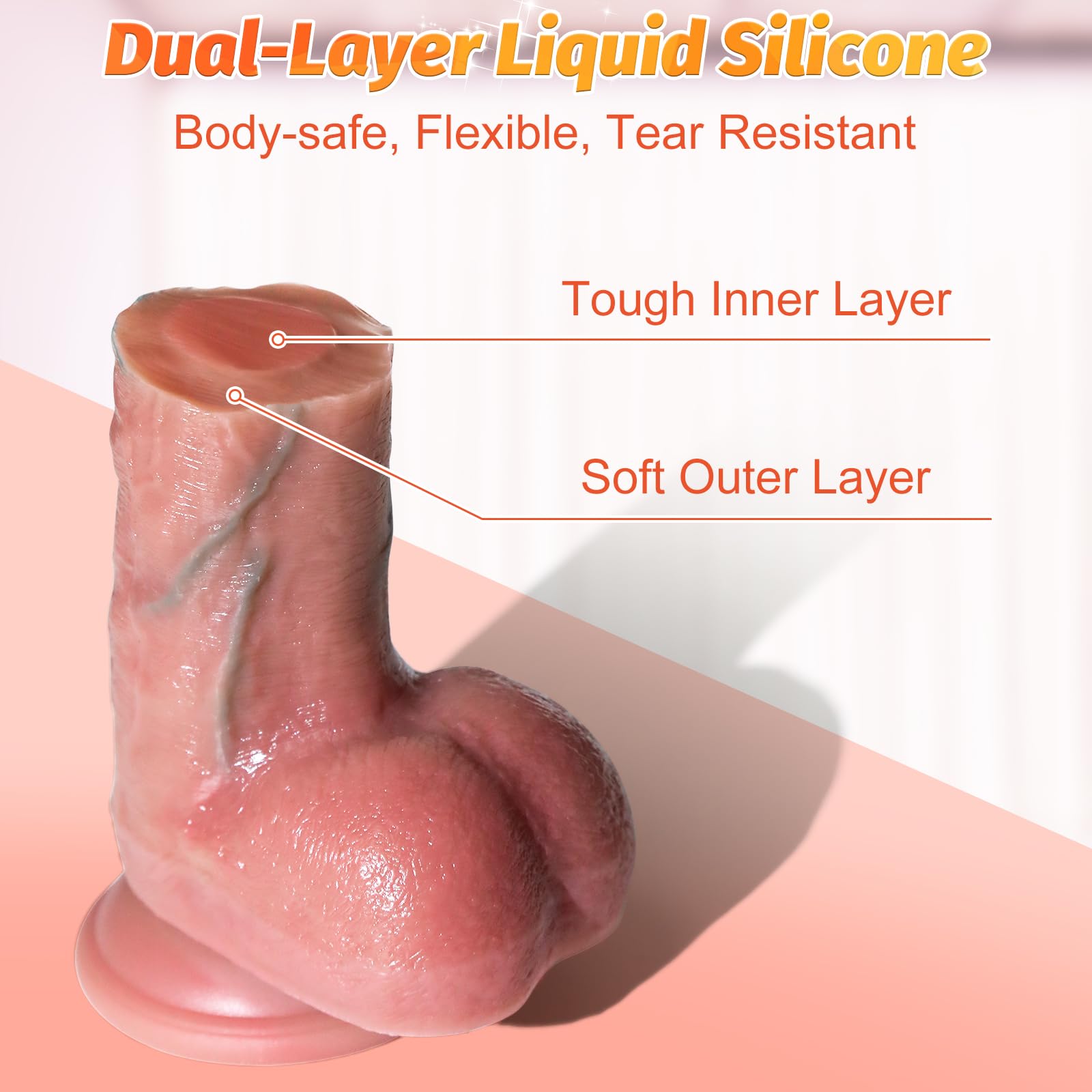 Adult Toys 9.25'' Realistic Silicone Dildos - Adult Sex Toys Lifelike Large Anal Dildos with Strong Suction Cup, Womens Sex Toys G Spot Dildos for Vaginal and Anal Play, Sex Toys for Women Couple