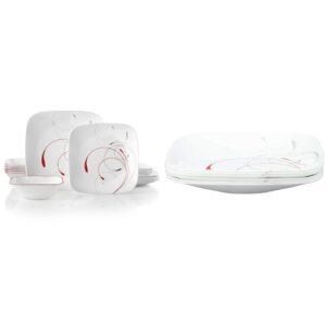 corelle vitrelle 18-piece dinnerware set + 6-piece salad plate set