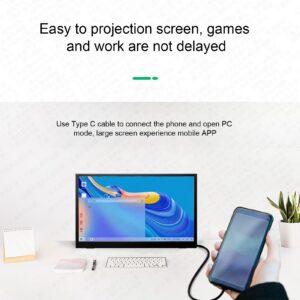 GOWENIC 17in Portable Monitor with 1440x900 RGB Gaming Screen, 60Hz Refresh Rate for PC Phone, Gaming Monitor Second Screen for Laptop