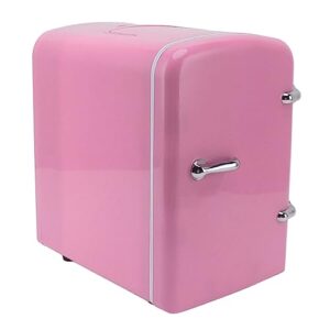 portable cooler warmer personal refrigerator, noiseless dc12v cooling warming 4l mini beauty fridge for office (us plug)