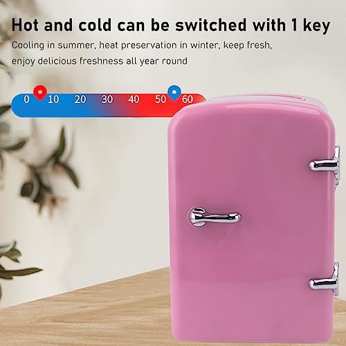 Portable Cooler Warmer Personal Refrigerator, Noiseless DC12V Cooling Warming 4L Mini Beauty Fridge for Office (US Plug)