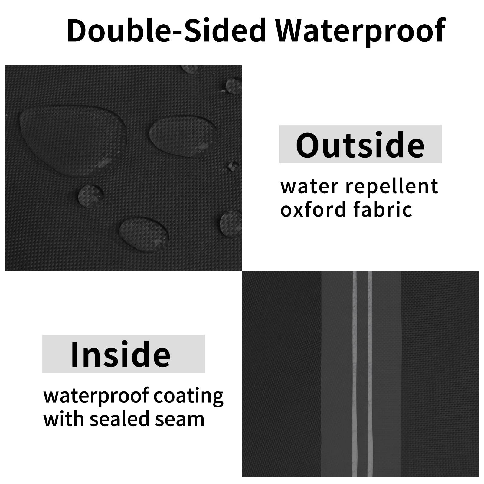 Easy-Going Waterproof Patio Chair Cover UV Resistant Outdoor Chair Cover Weatherproof Lawn Patio Furniture Cover with Tape Sealed Seam (2 Pack-32Wx37Dx36H inch, Black)