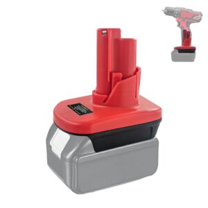 btrui for milwaukee m12 battery adapter, convert for makita 18v battery to for milwaukee m12 12v battery tools