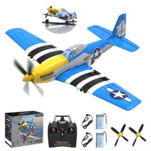 ckyschn rc plane 4 channel, volantexrc p51 mustang v2 rc airplanes for beginners, remote control airplanes adults with xpilot stabilization, aerobatic ready to fly