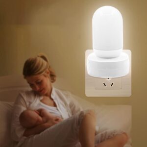 Nightlight,Photosensitive Sensor, White Light, 0.6W, 220V, Suitable for Infants, Children, Children's Rooms, Corridors and Other Scenes (1 Pack)