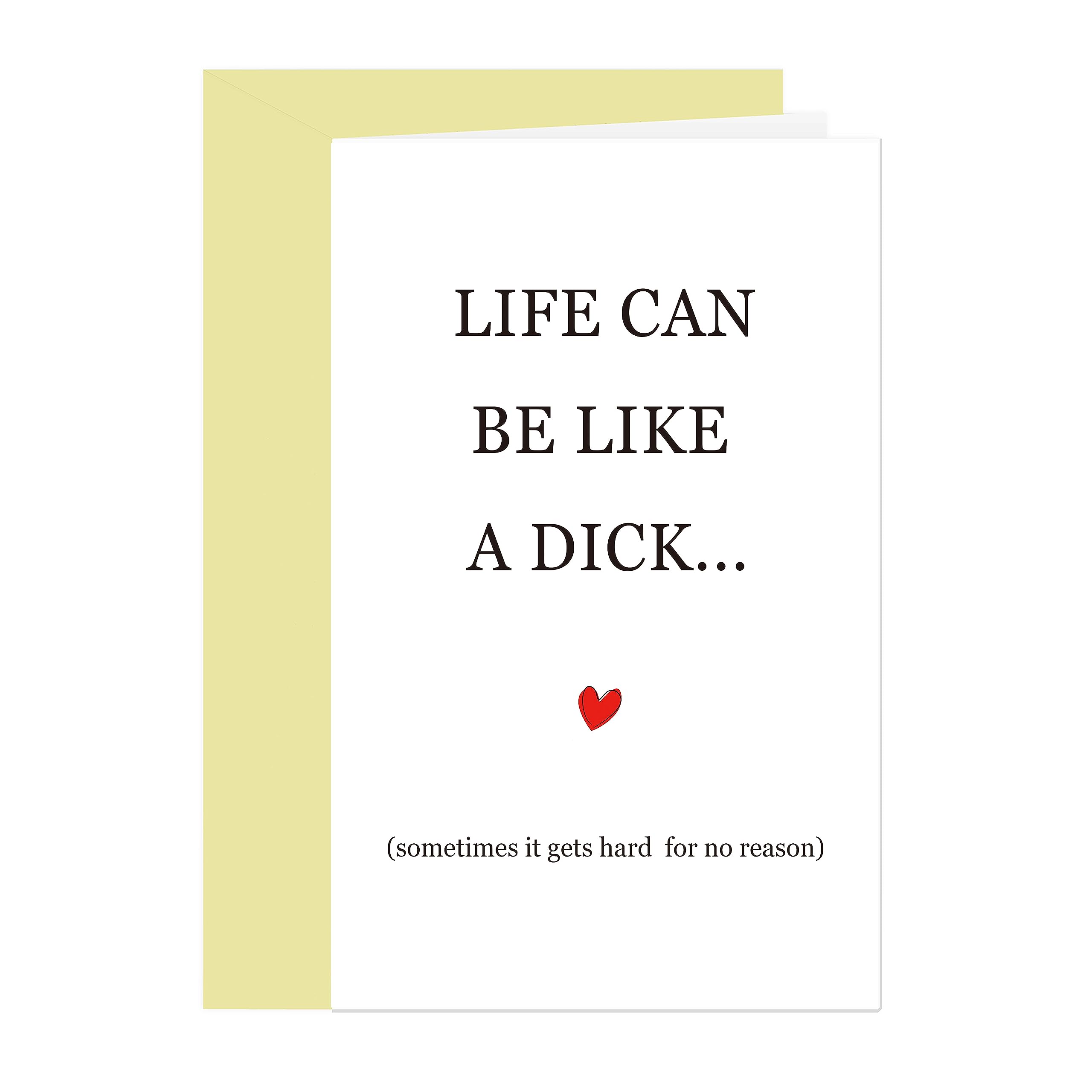 Comting Cheeky Encouragement Card, Sarcastic Thinking of You Card, Funny Sympathy Card for Friend, Life Suck, Divorce, Sad, Have A Hard Time