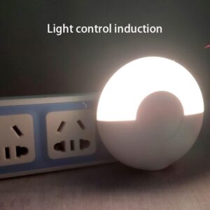 Nightlight,Photosensitive Sensor, White Light, 0.6W, 220V, Suitable for Infants, Children, Children's Rooms, Corridors and Other Scenes (1 Pack)