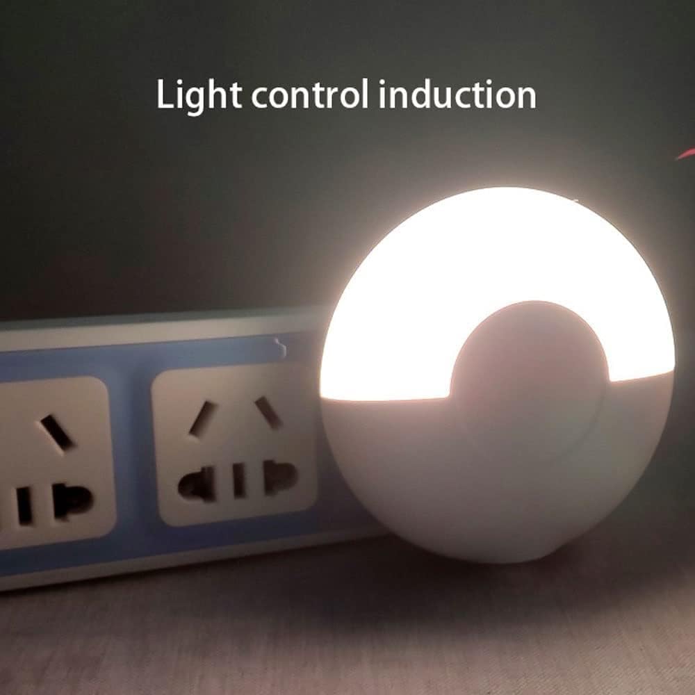 Nightlight,Photosensitive Sensor, White Light, 0.6W, 220V, Suitable for Infants, Children, Children's Rooms, Corridors and Other Scenes (1 Pack)