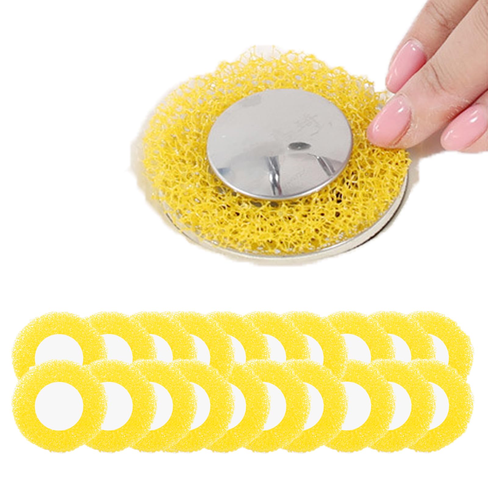 YUEYAW 24pcs Small Caliper pop up Sink Drainage Spring Filters Disposable Shower Drain Hair Catcher Mesh Drain Plug Filter is Suitable for bathrooms, bathtubs (32 Small Diameter Filter Screen)