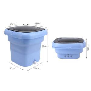 Portable Washing Machine, Mini Bucket Laundry Washer with Black Lid Foldable Washing Machine for Clothes Underwear Home Apartment Drom RV Travel (US Plug)