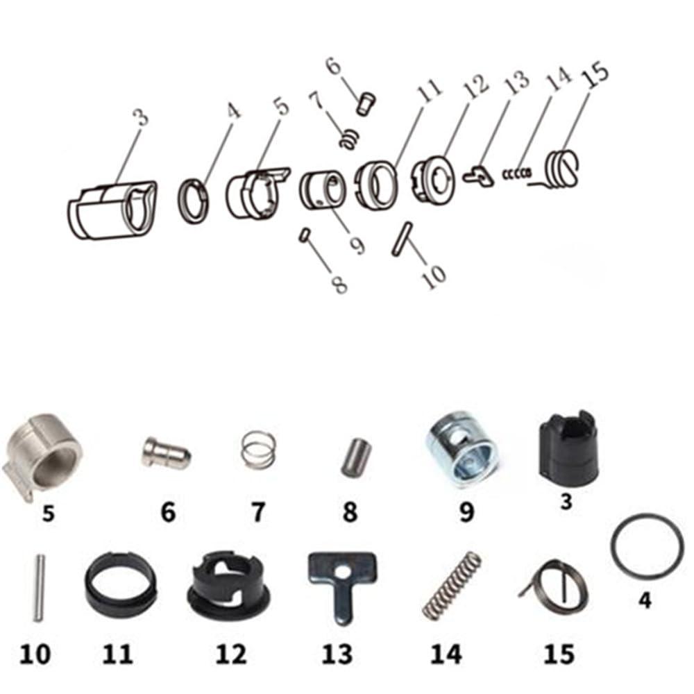 KIMGU Blade Clamp Set 195929-4 310285-3-A for Makita JR3050T JR3060T DJR182 BJR181 XRJ02 JR3070CT Reciprocating Saw DRIVING SLEEVE PROTECTOR GUIDE SLEEV