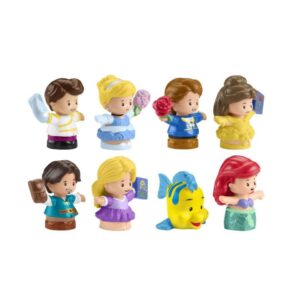 Fisher-Price Disney Princess Toddler Toys Little People Prince and Princess Figure Pack, 8 Pieces