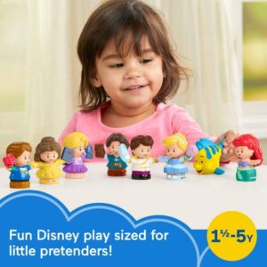 Fisher-Price Disney Princess Toddler Toys Little People Prince and Princess Figure Pack, 8 Pieces