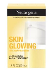 neutrogena skin flowing 15% aha/pha blend weekly exfoliating facial treatment 1.7 oz (50ml)